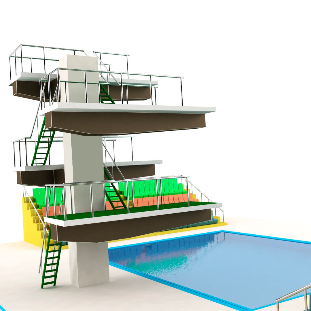 3d Diving Pool Model