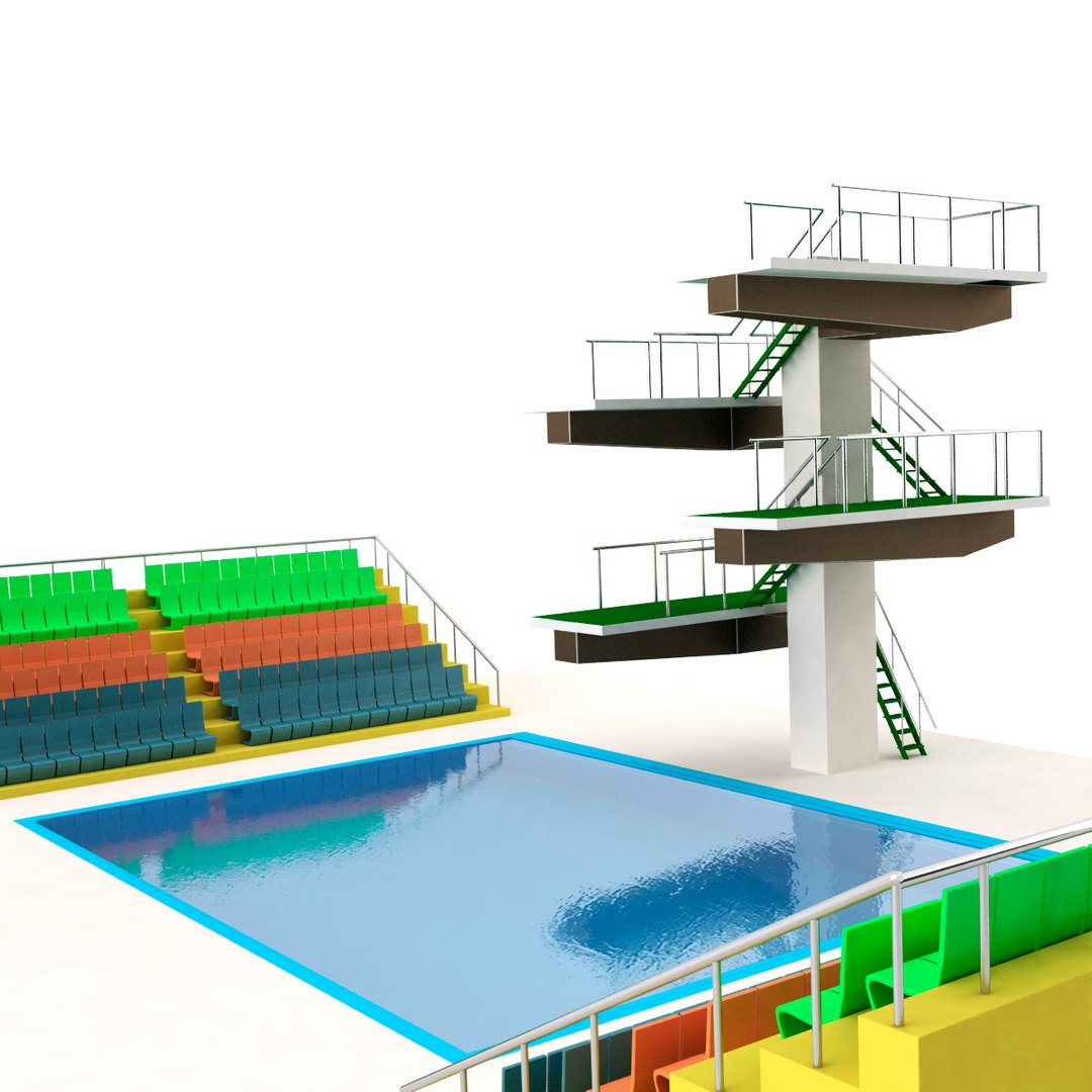 3d Diving Pool Model