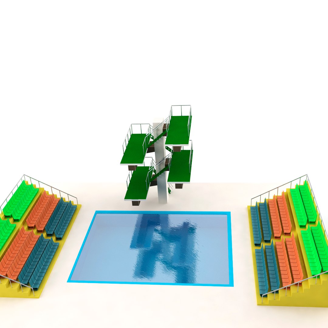3d Diving Pool Model