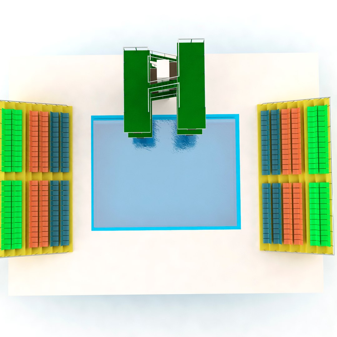 3d Diving Pool Model