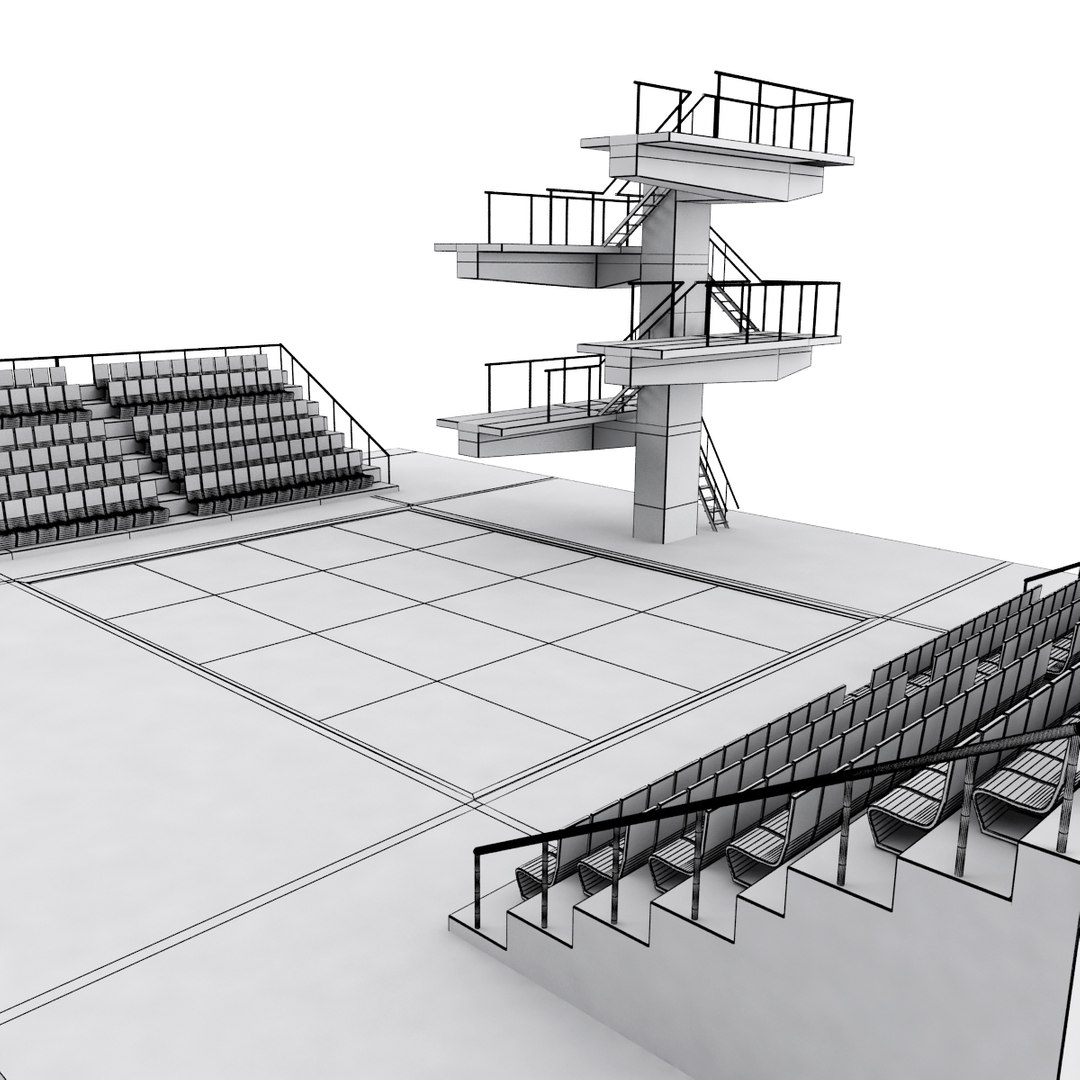 3d Diving Pool Model