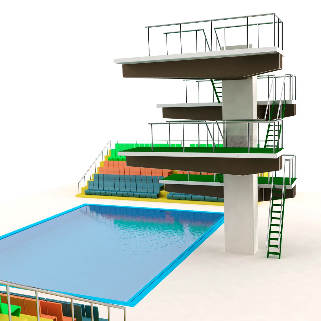 3d Diving Pool Model