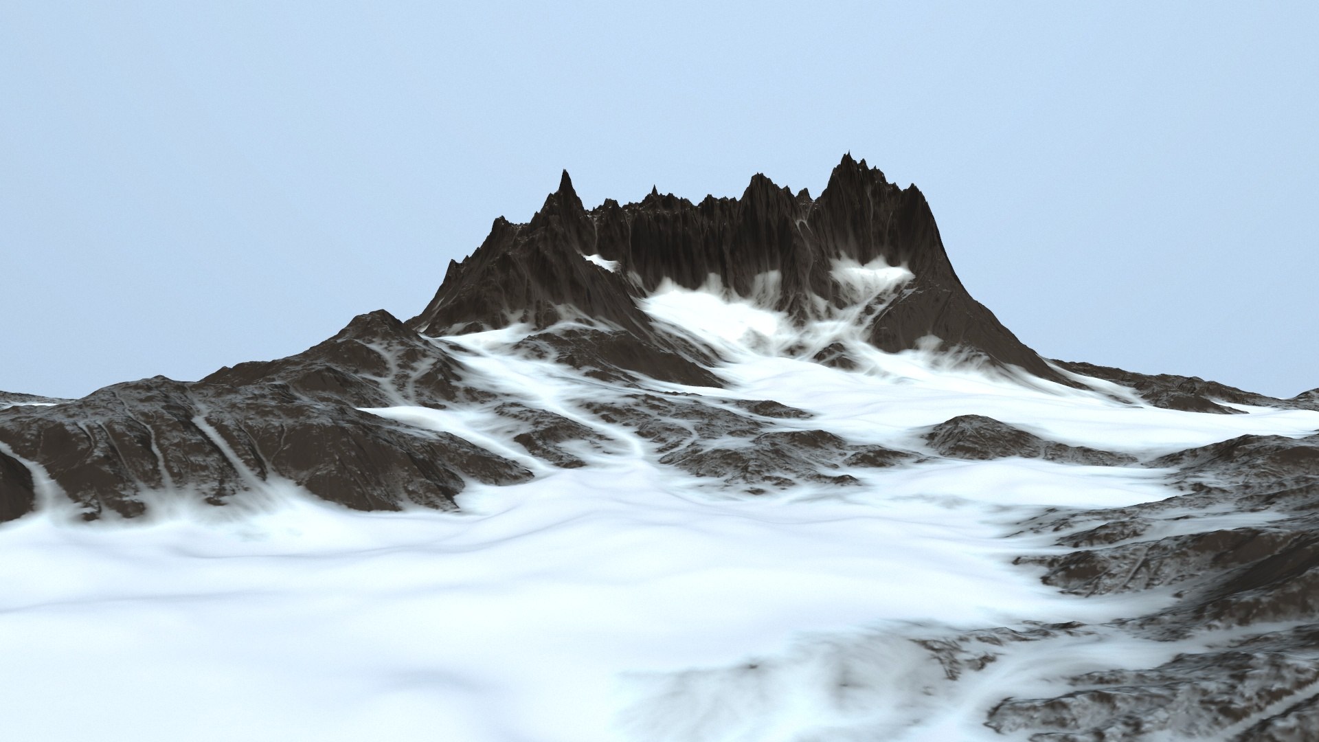 Snow mountain 3D model - TurboSquid 1637768