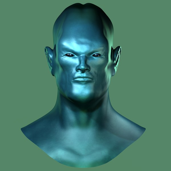 alien head 3d obj