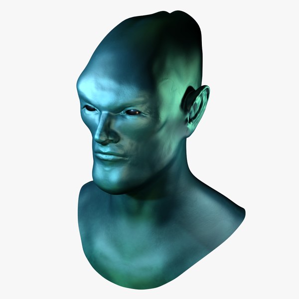 alien head 3d obj