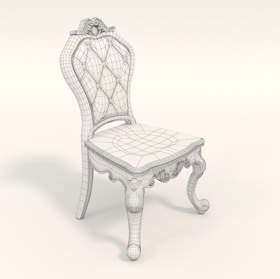 Classic European Style Dining Table And Chairs 22 3D Model - TurboSquid ...