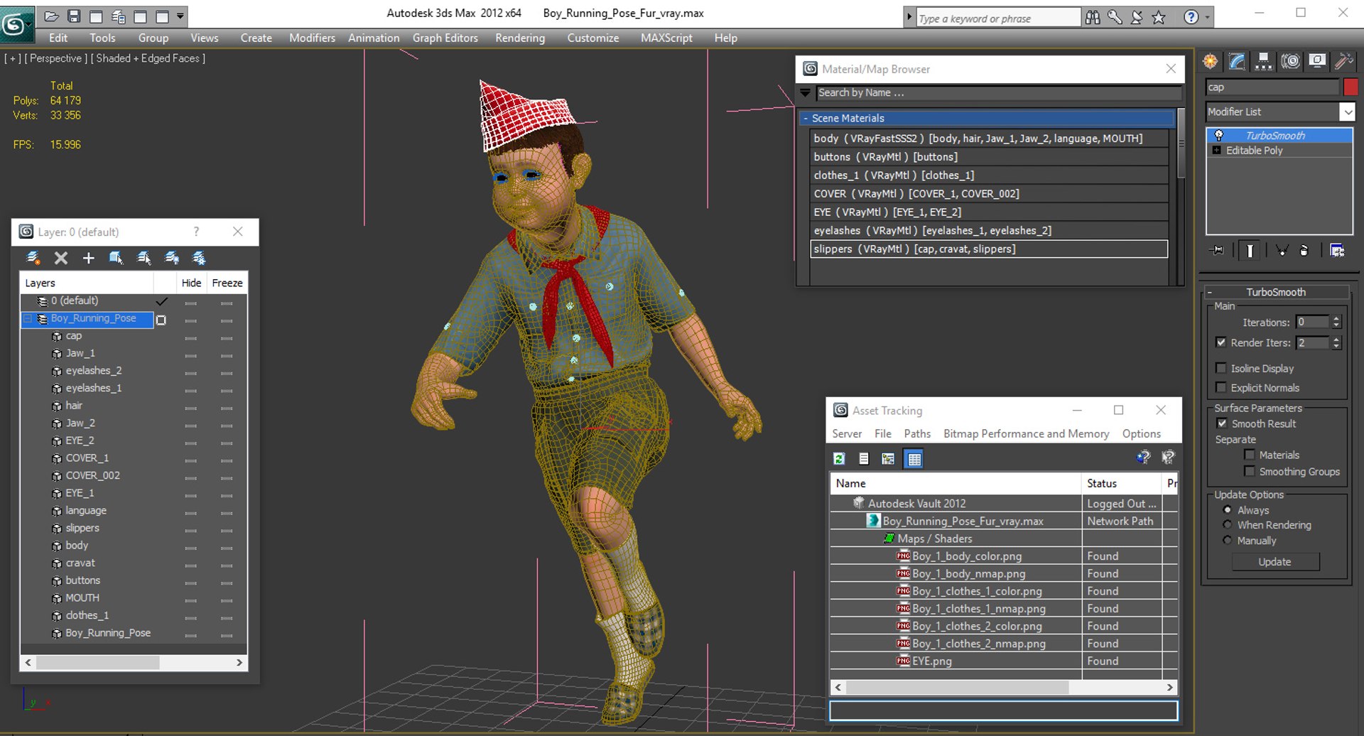 3D Boy Running Pose - TurboSquid 1311907