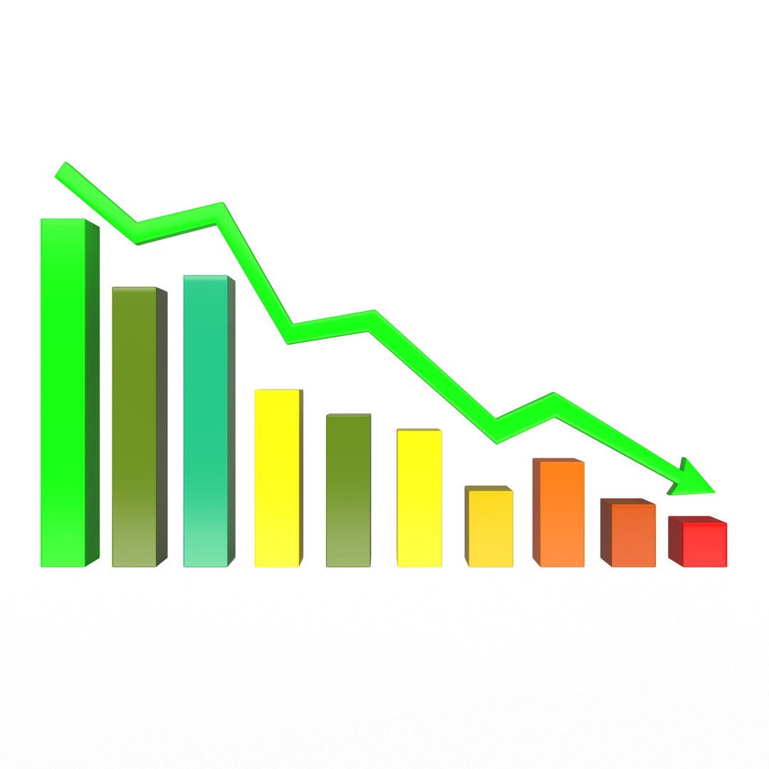 Graph Broken Down 3D - TurboSquid 2028580