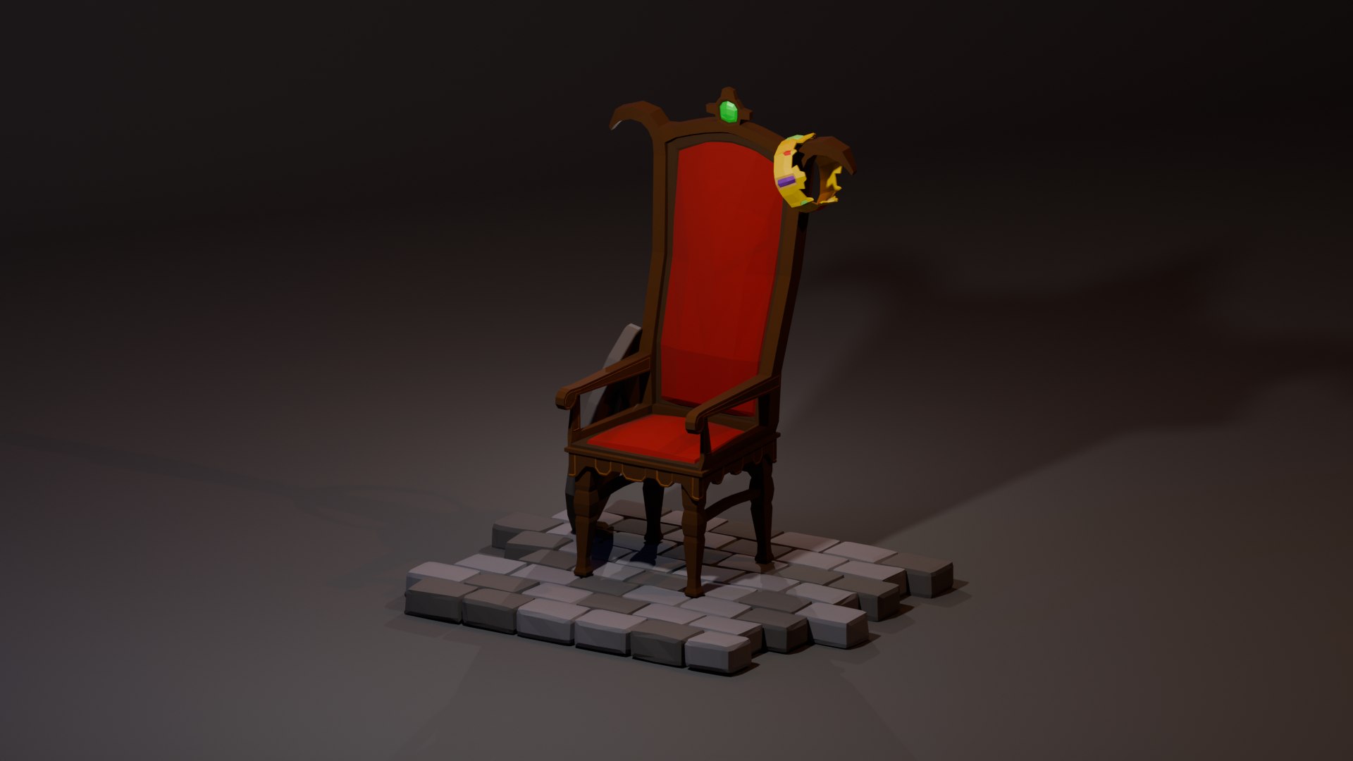 Low-Poly Throne 3D - TurboSquid 2271901
