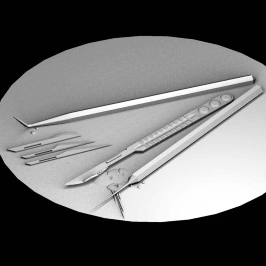 scalpel blade probe 3d model
