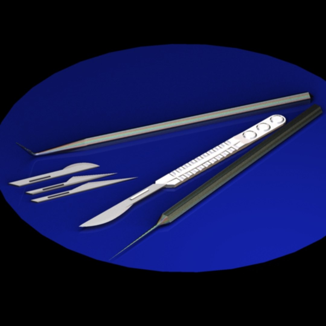 scalpel blade probe 3d model