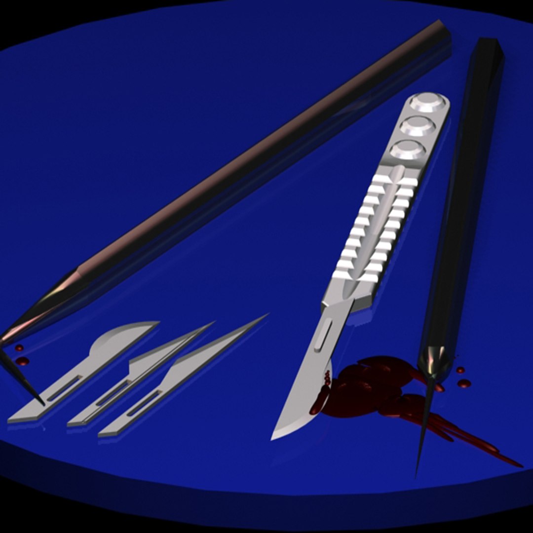 scalpel blade probe 3d model
