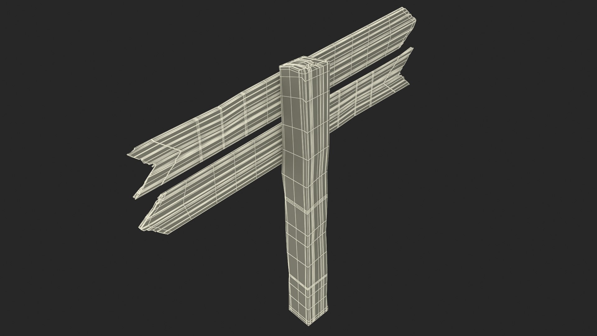 Old Wooden Direction Pointer Signpost Model - TurboSquid 2111363