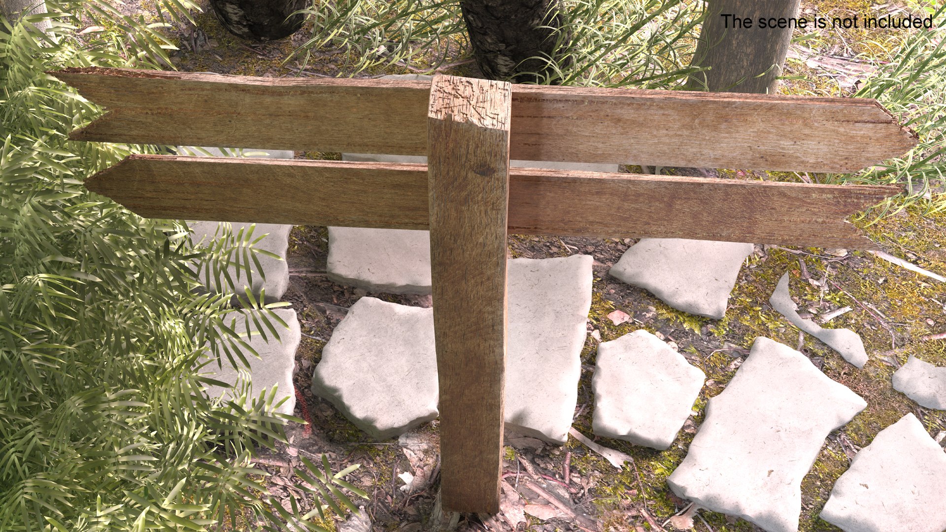 Old Wooden Direction Pointer Signpost Model - TurboSquid 2111363