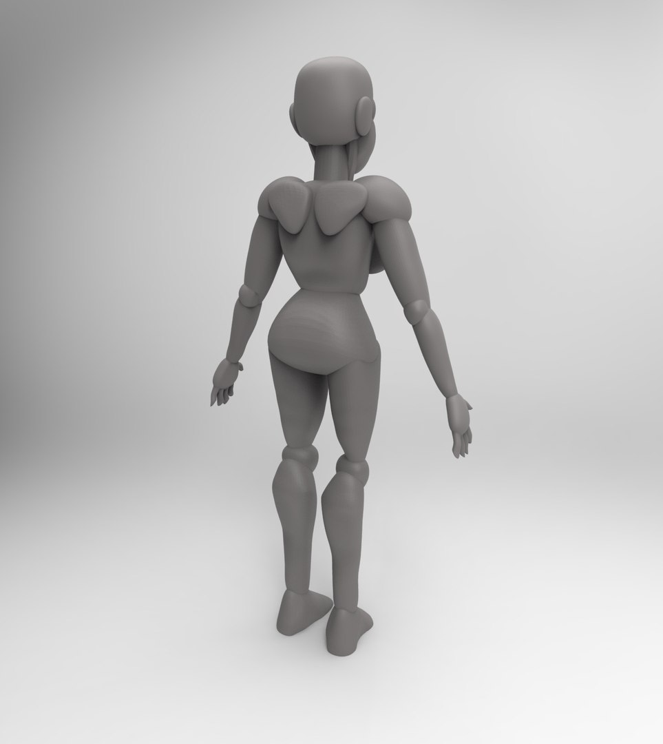 3ds Manikin Cartoon Girls