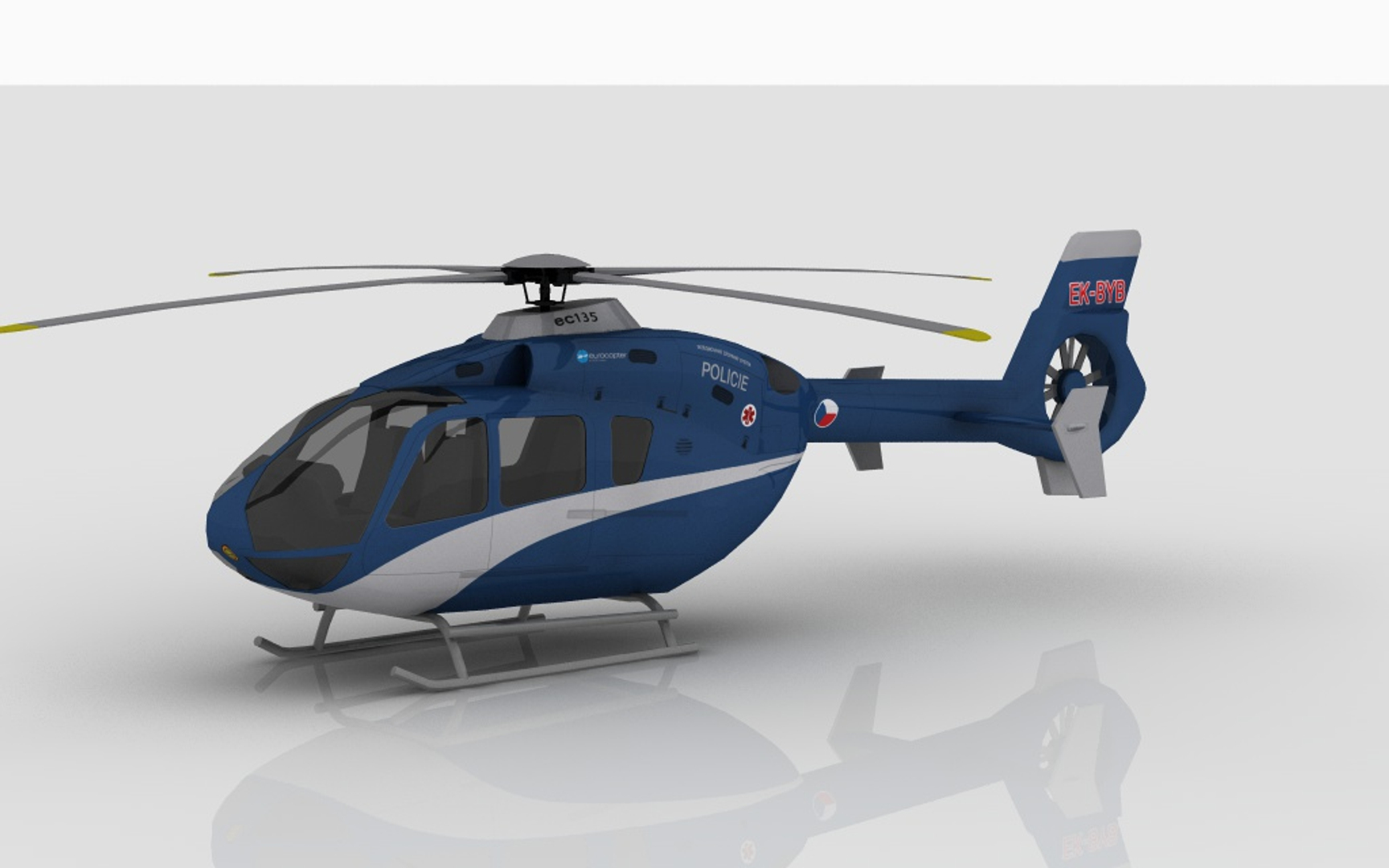 3d Heli Ec-135 Model