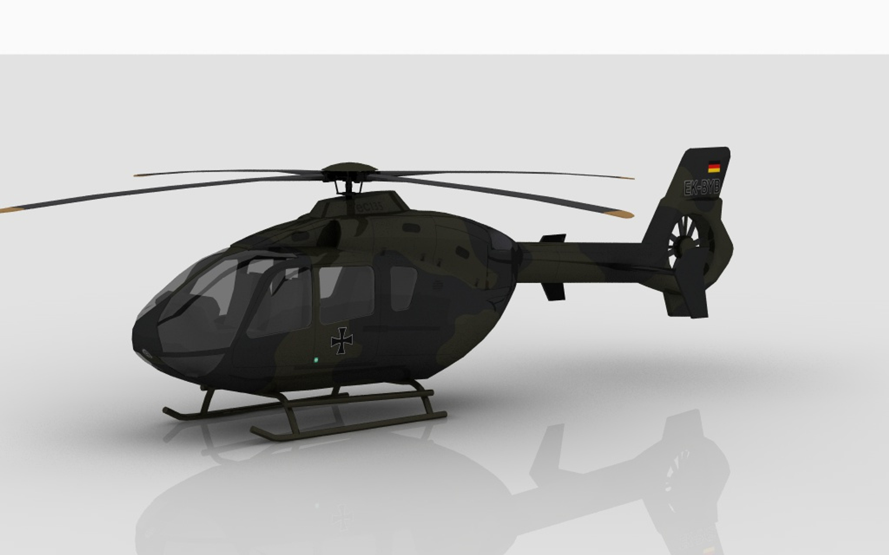 3d Heli Ec-135 Model