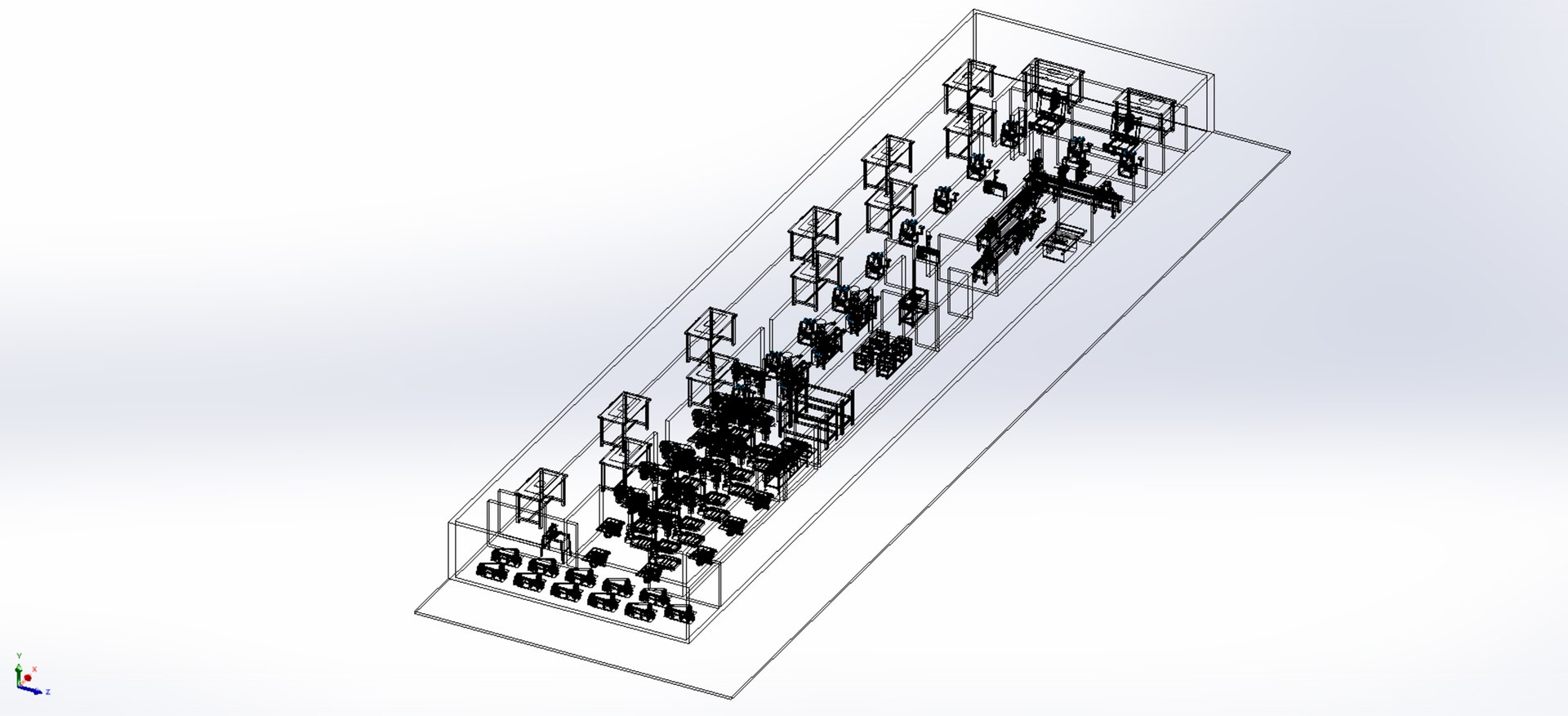 3D PRODUCTION LINE LAYOUT WORKSHOP FACTORY INDUSTRIAL FLOOR PLAN Model ...