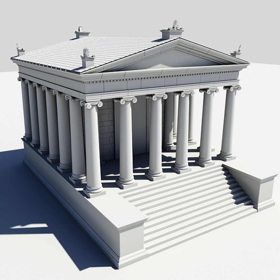 Roman Temple 3d C4d