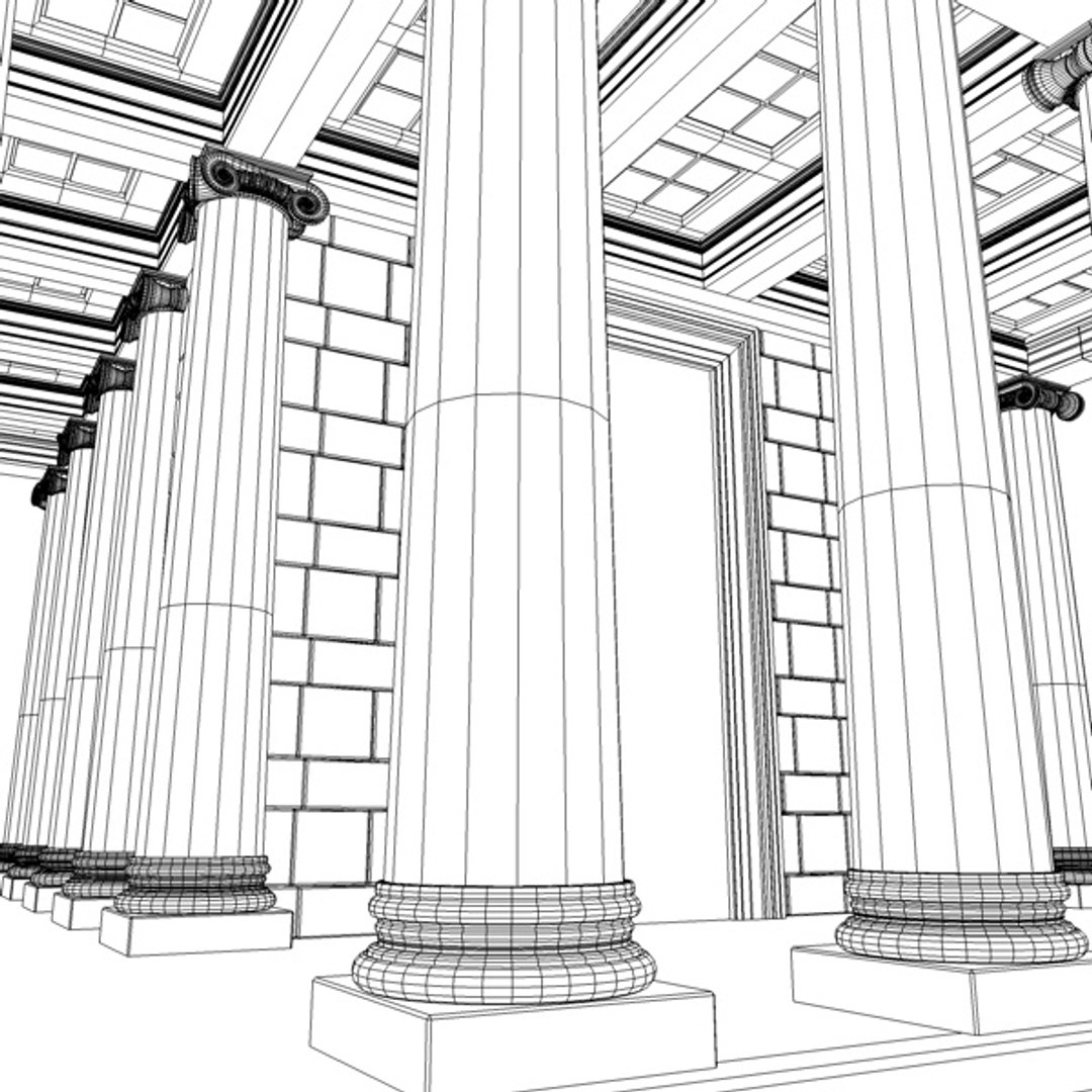 Roman Temple 3d C4d