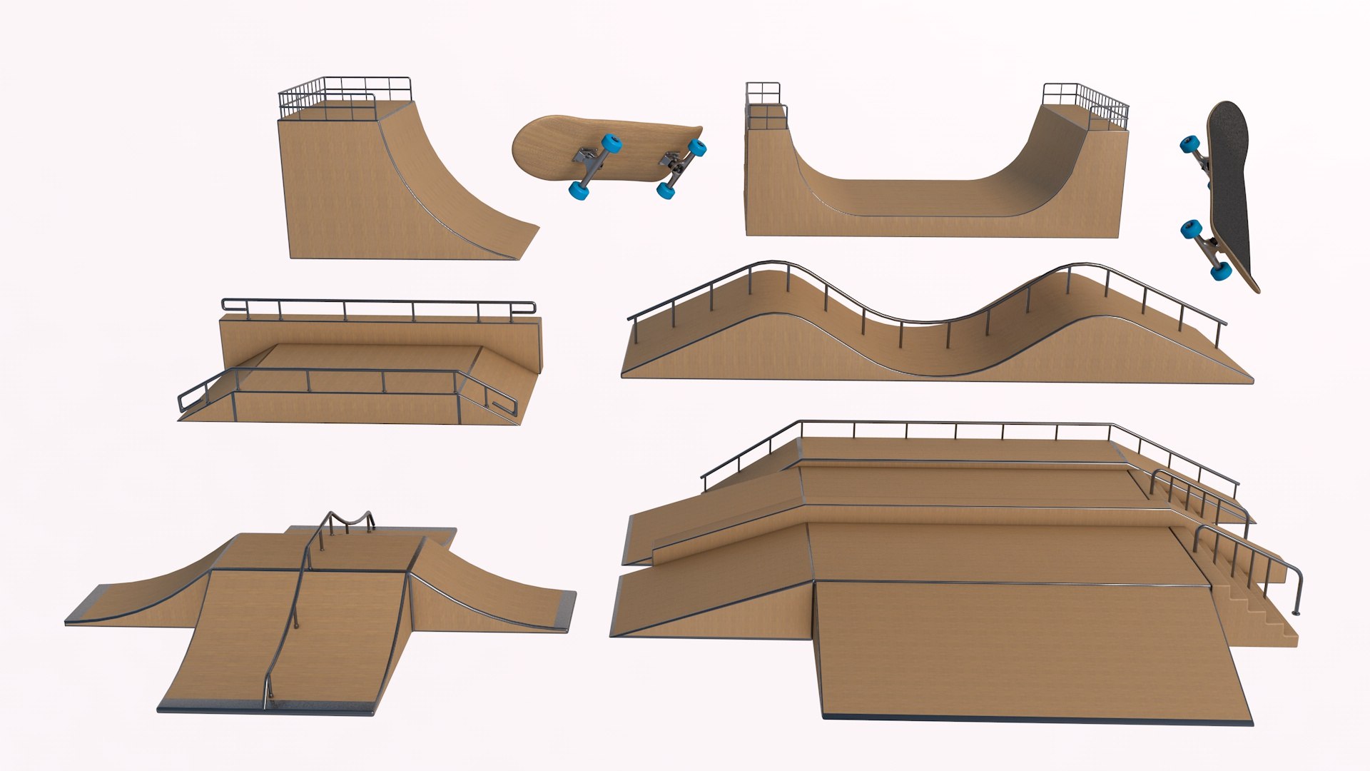 3D Model Skate Park - TurboSquid 1912942