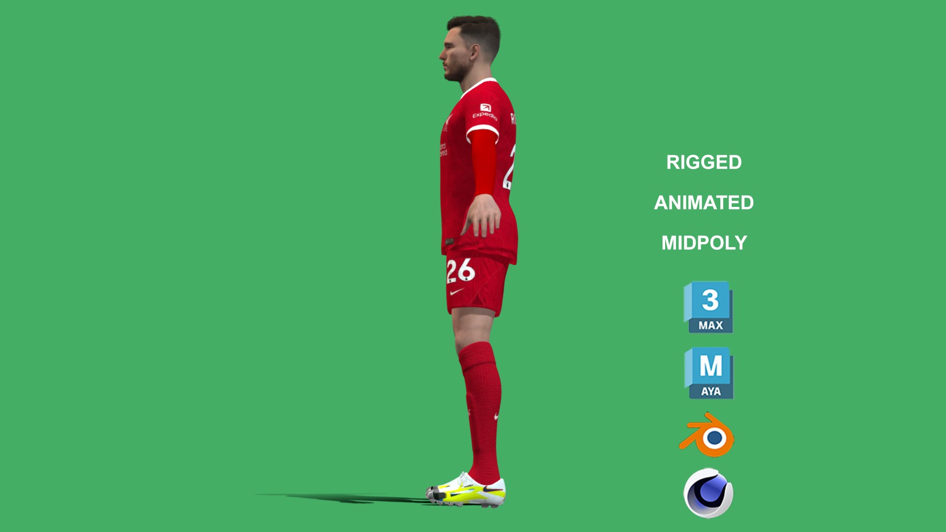 3D Rigged Andrew Robertson Liverpool 2024 3D Model - TurboSquid 2132277
