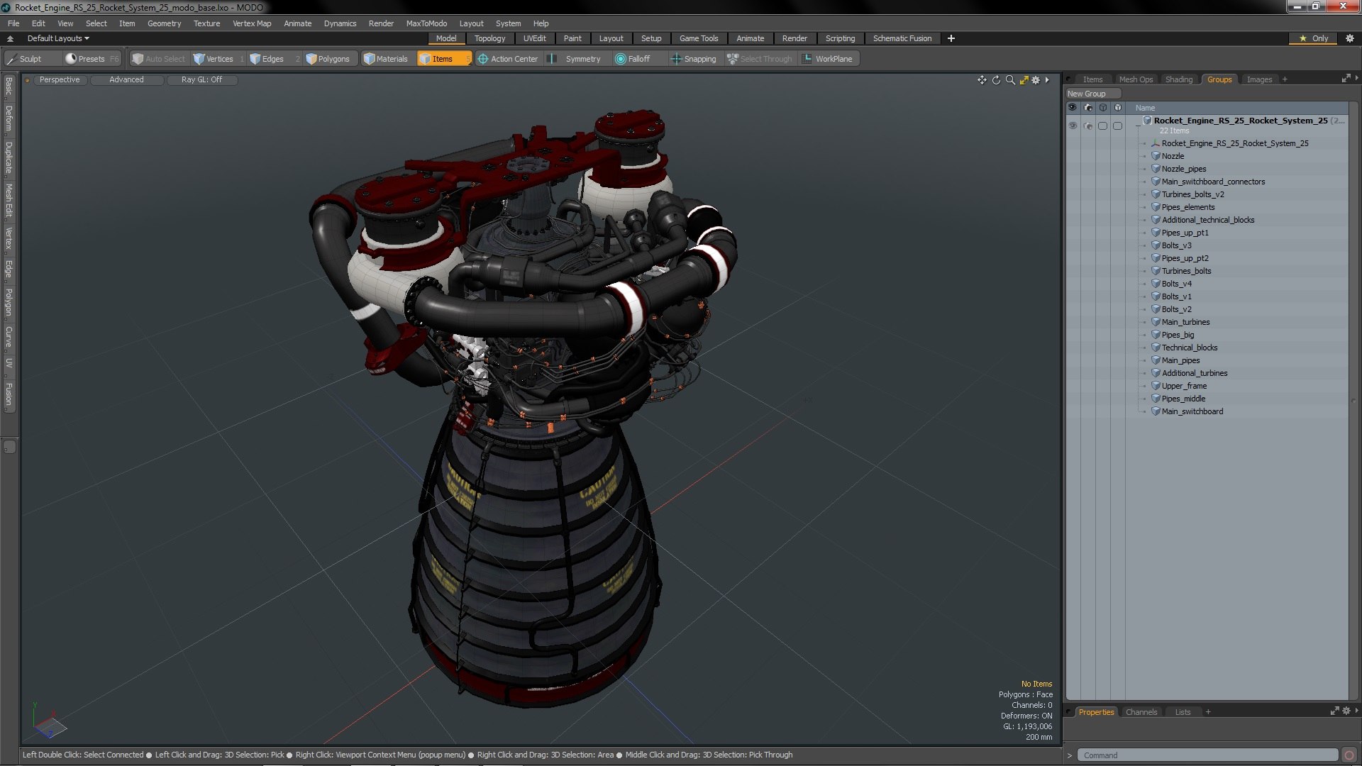 Rocket Engine RS 25 Rocket System 25 3D - TurboSquid 2059206