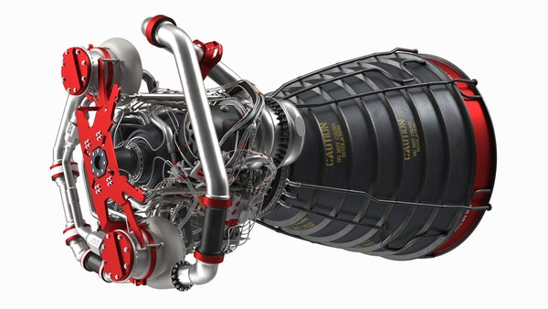 modelo 3d Motor de cohete RS 25 Sistema de cohete 25 - TurboSquid 2059206