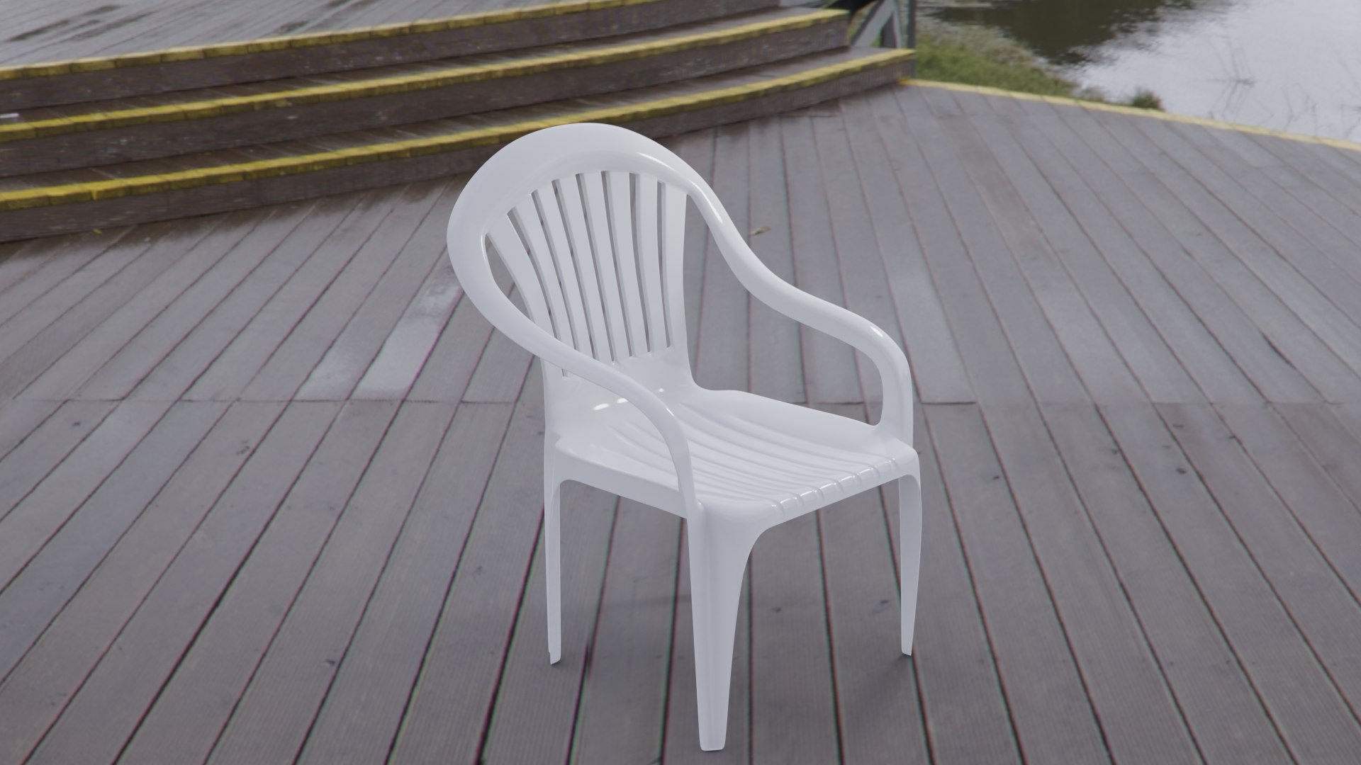 3D Plastic Chair Model - TurboSquid 1956840