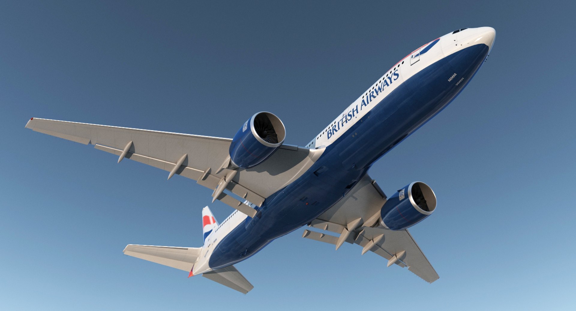 3d Model Of Boeing British Airways Rigged