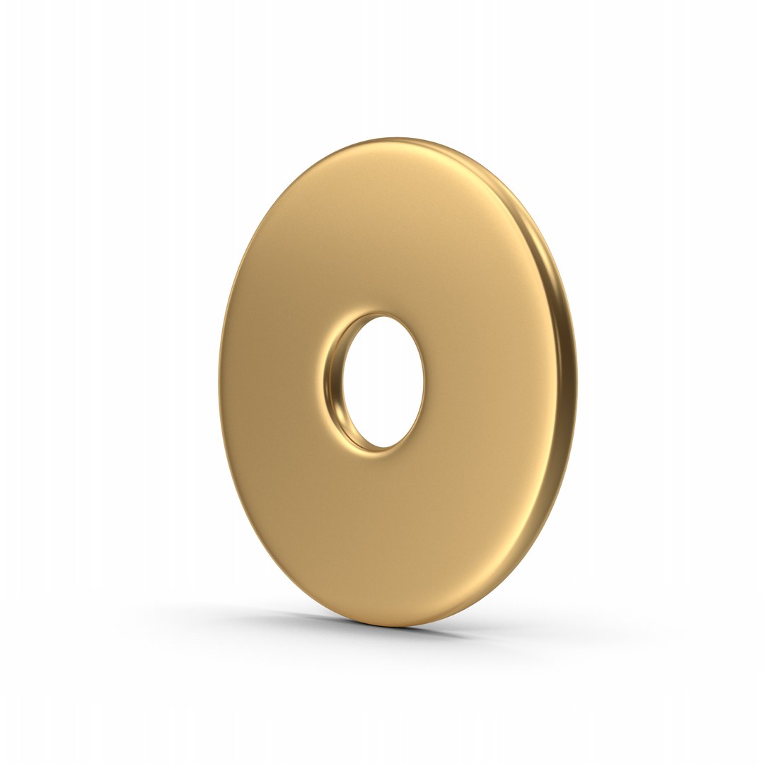 Gold Metal Washer Model - TurboSquid 2003766