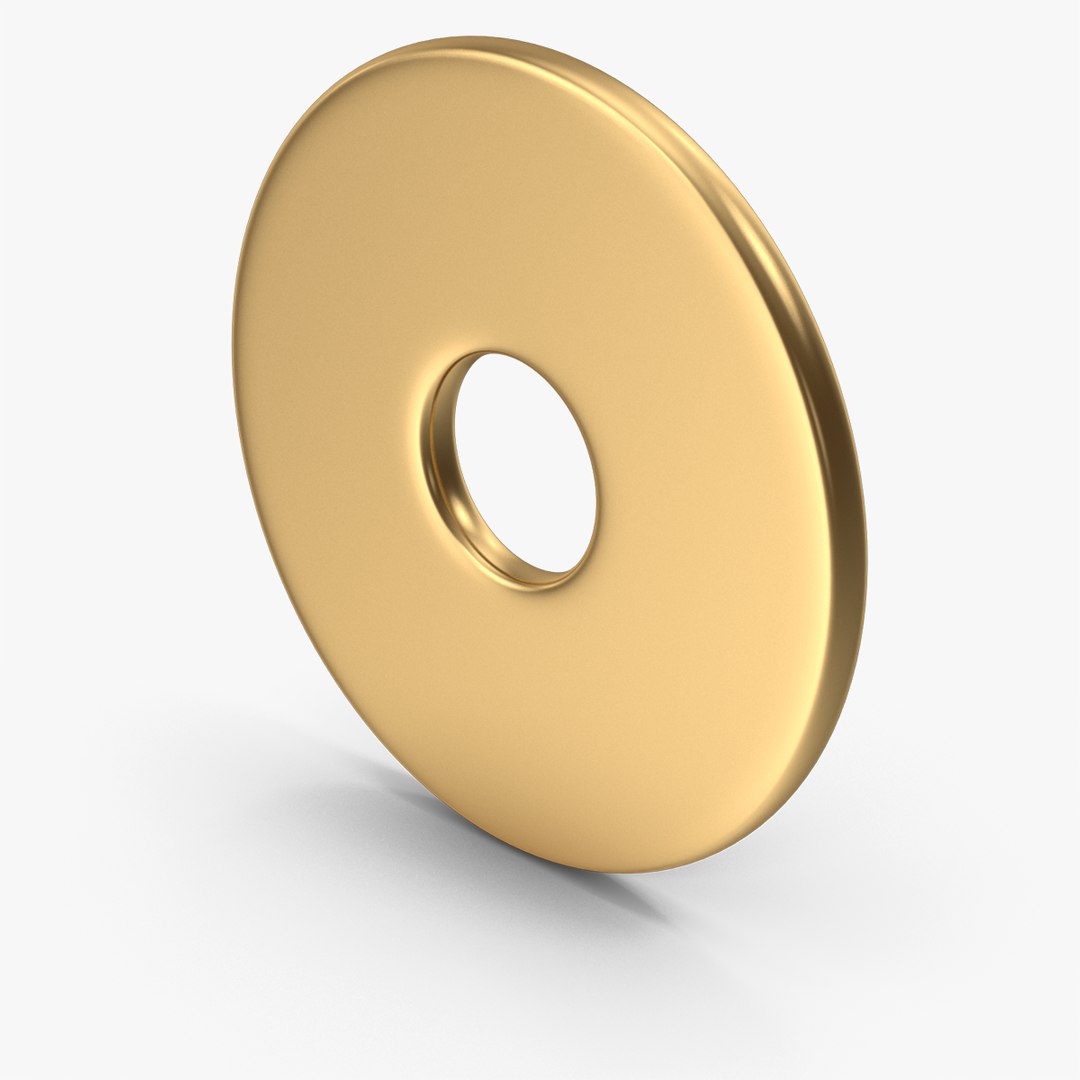 Gold Metal Washer model - TurboSquid 2003766