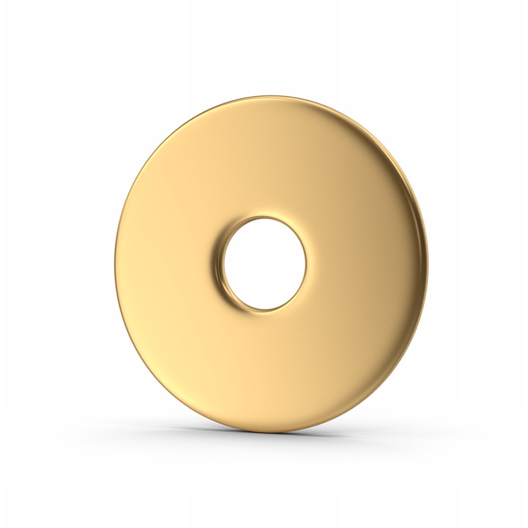 Gold Metal Washer Model - TurboSquid 2003766