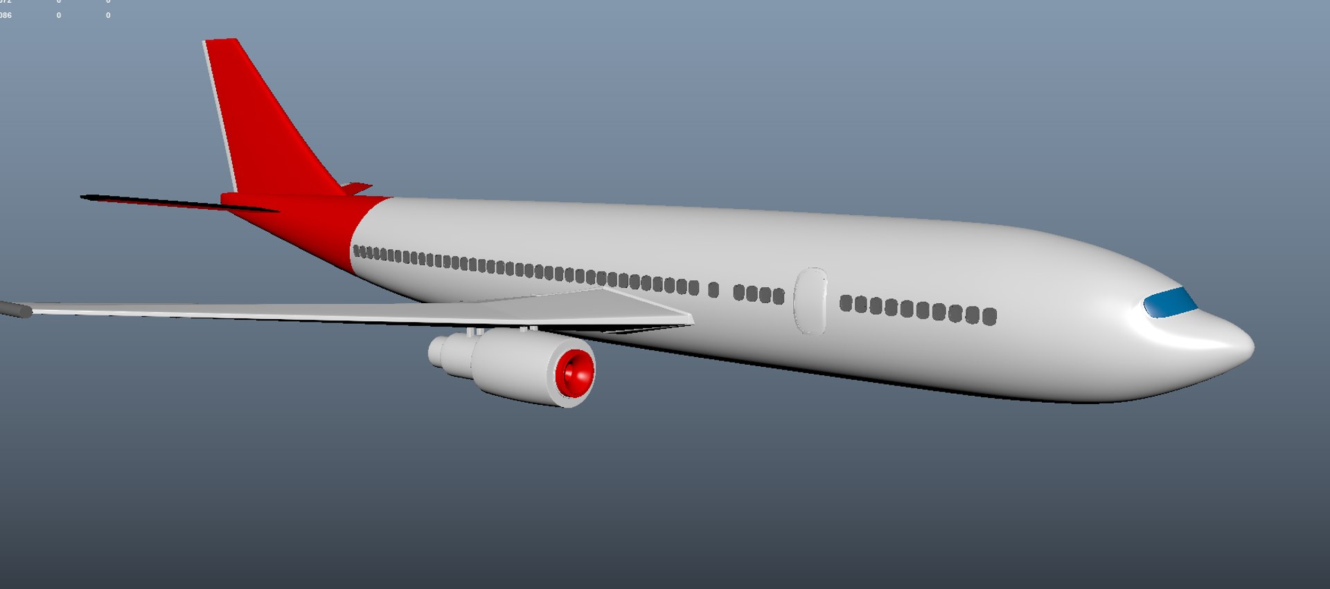 3d plane passenger model