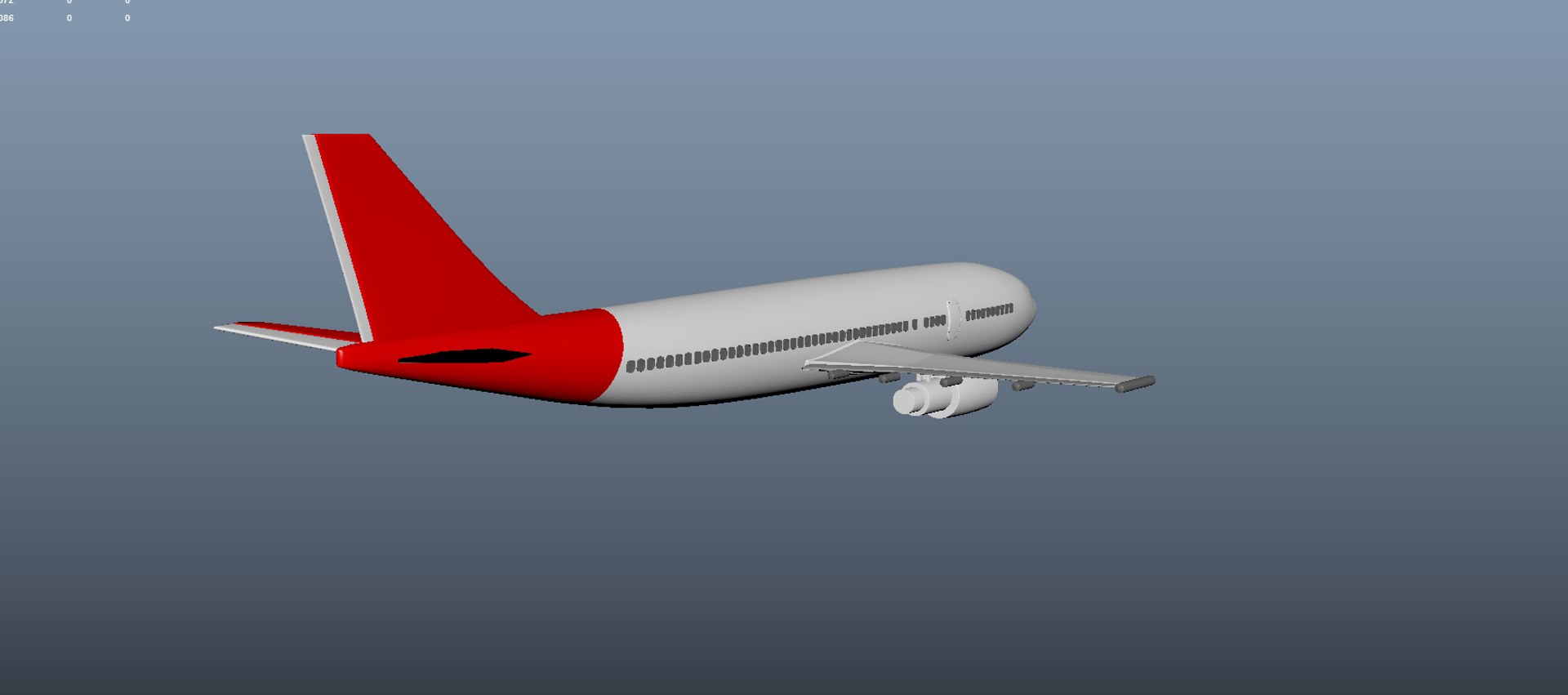 3d plane passenger model