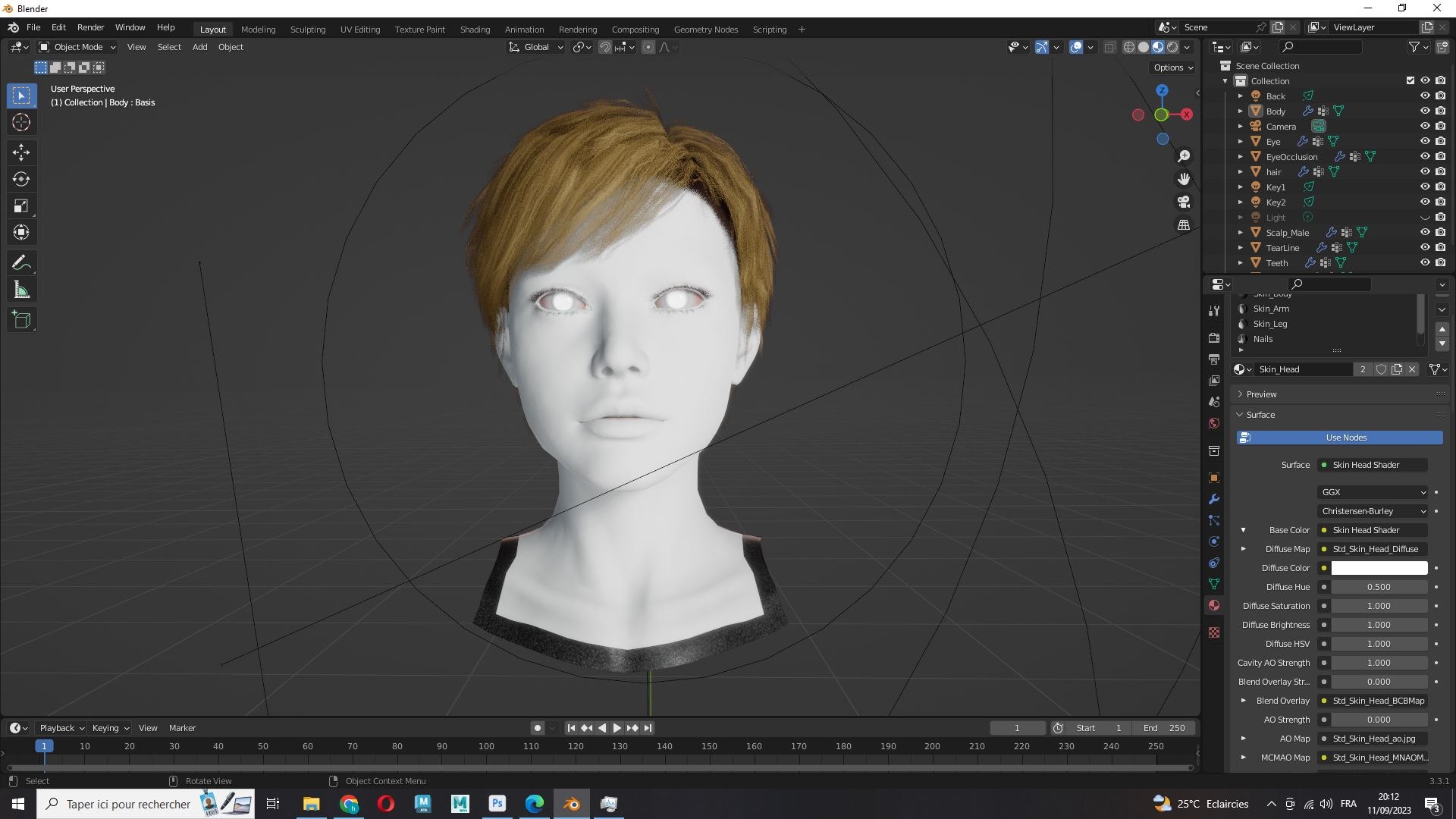 Realistic Short Female Hair Pixie 3D - TurboSquid 2133156