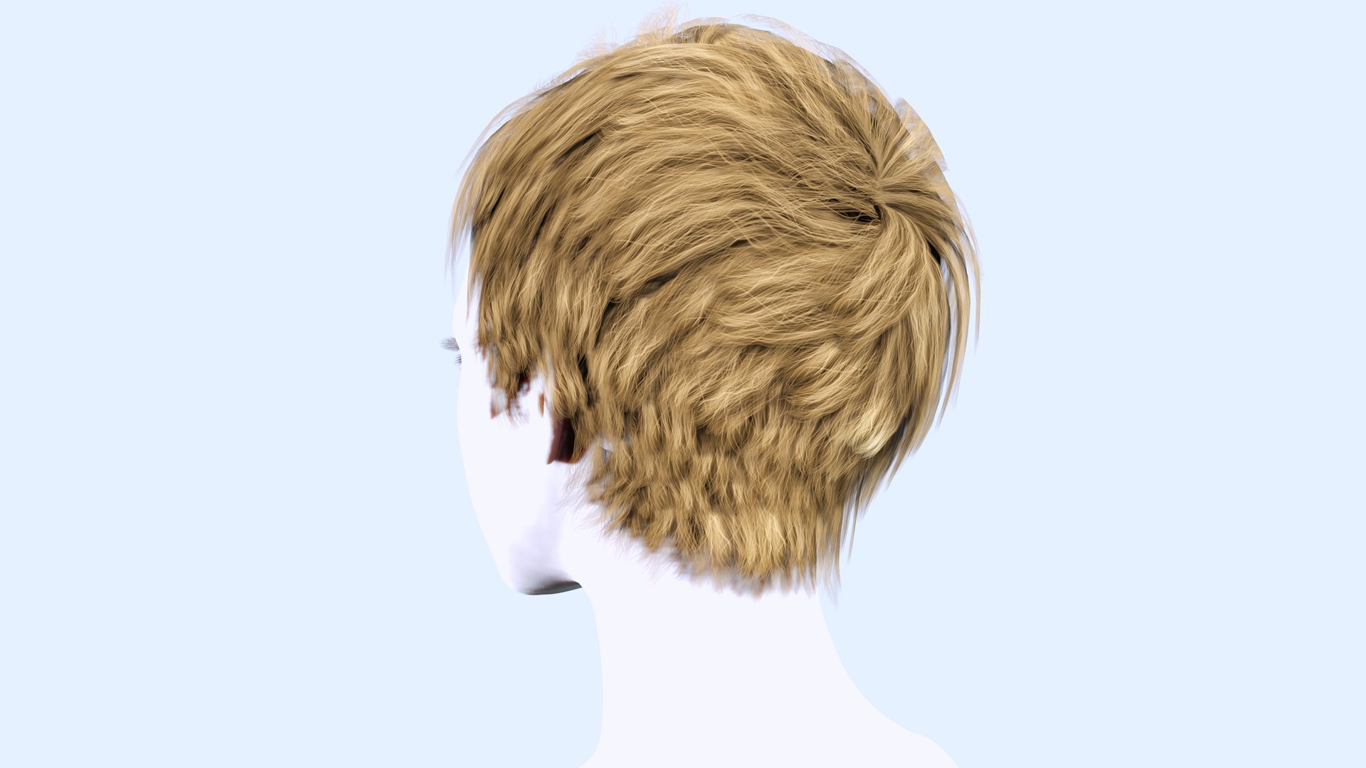 Realistic Short Female Hair Pixie 3D - TurboSquid 2133156