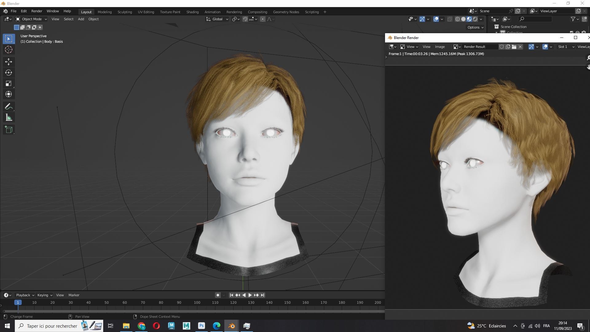 Realistic Short Female Hair Pixie 3D - TurboSquid 2133156