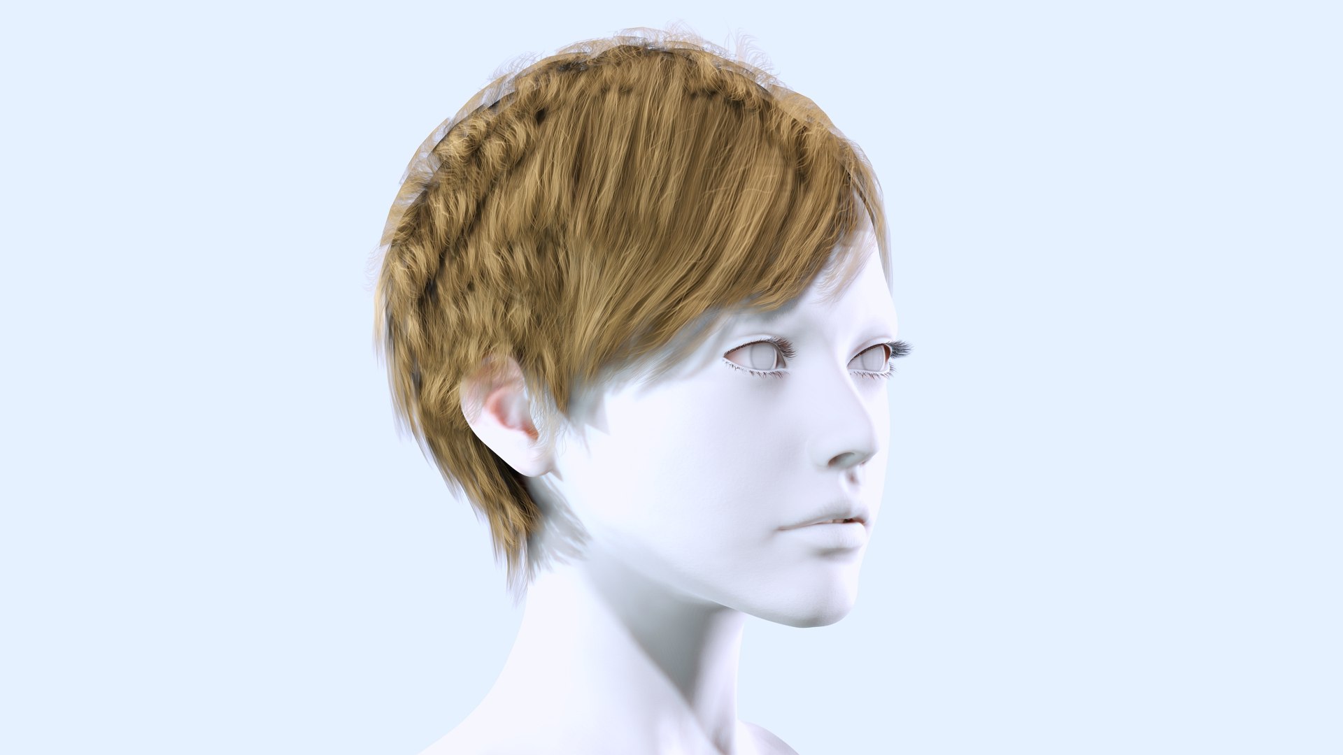 Realistic Short Female Hair Pixie 3D - TurboSquid 2133156