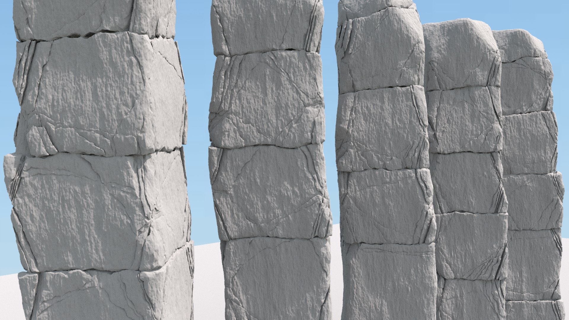 Ancent Columns Square 3D Model - TurboSquid 1833844