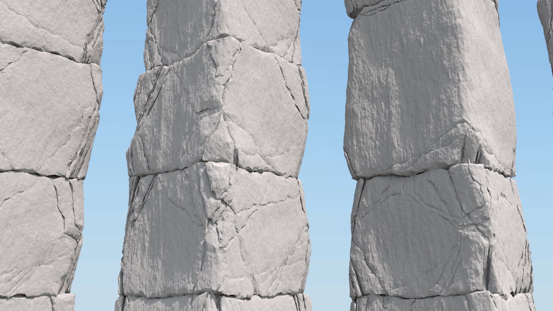 Ancent Columns Square 3D Model - TurboSquid 1833844