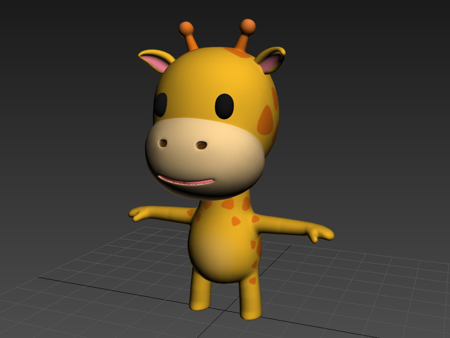 3D Cartoon Giraffe - TurboSquid 1383446
