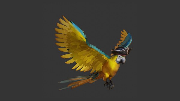 modelo 3d Parrot Pack of 7 Rigged - TurboSquid 2076915