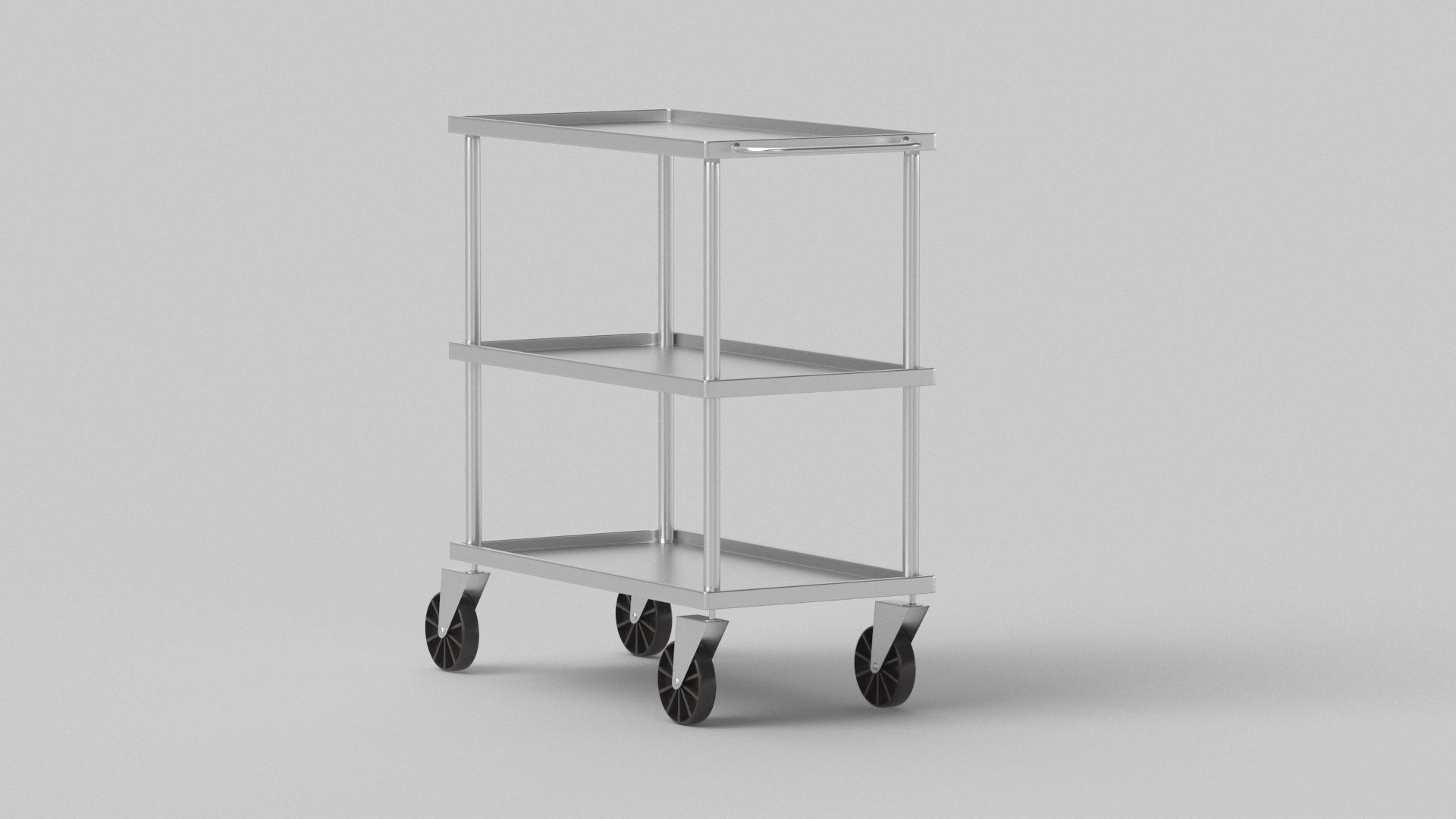 3D Silver Service Trolley - TurboSquid 2214511