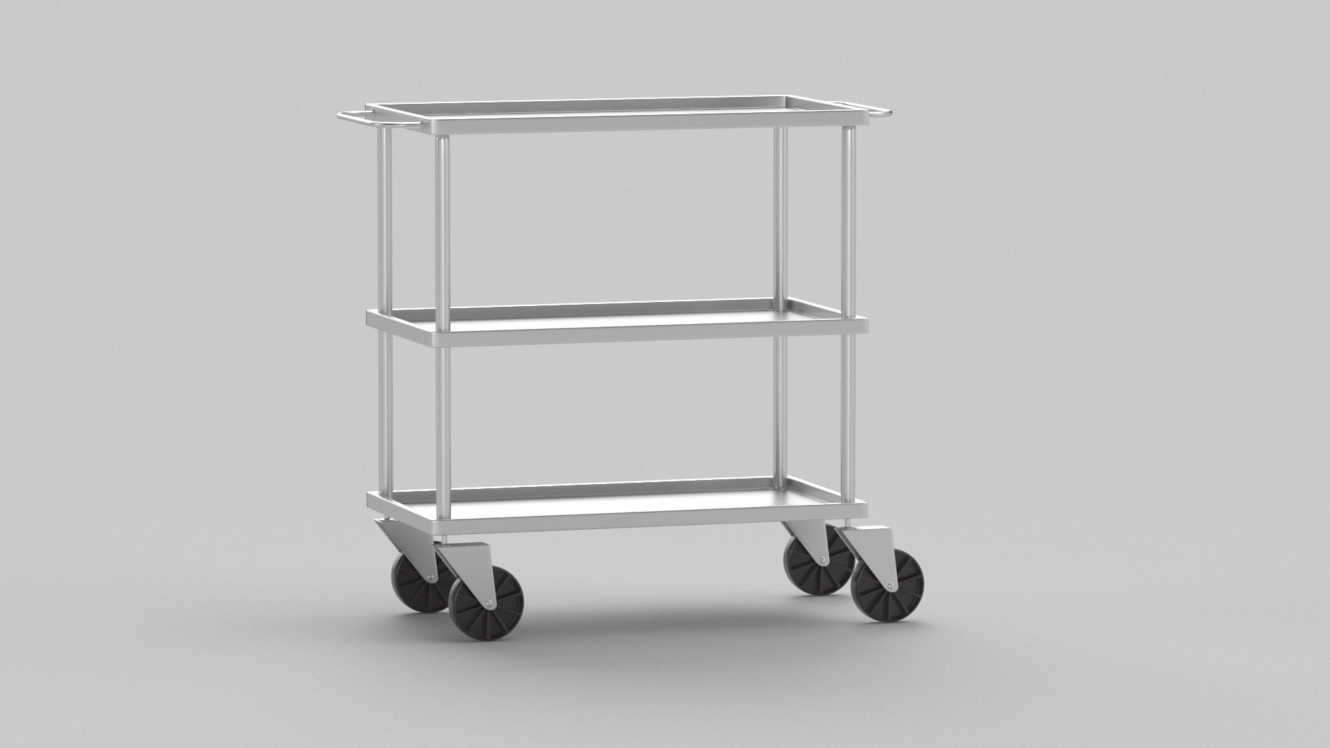 3D Silver Service Trolley - TurboSquid 2214511