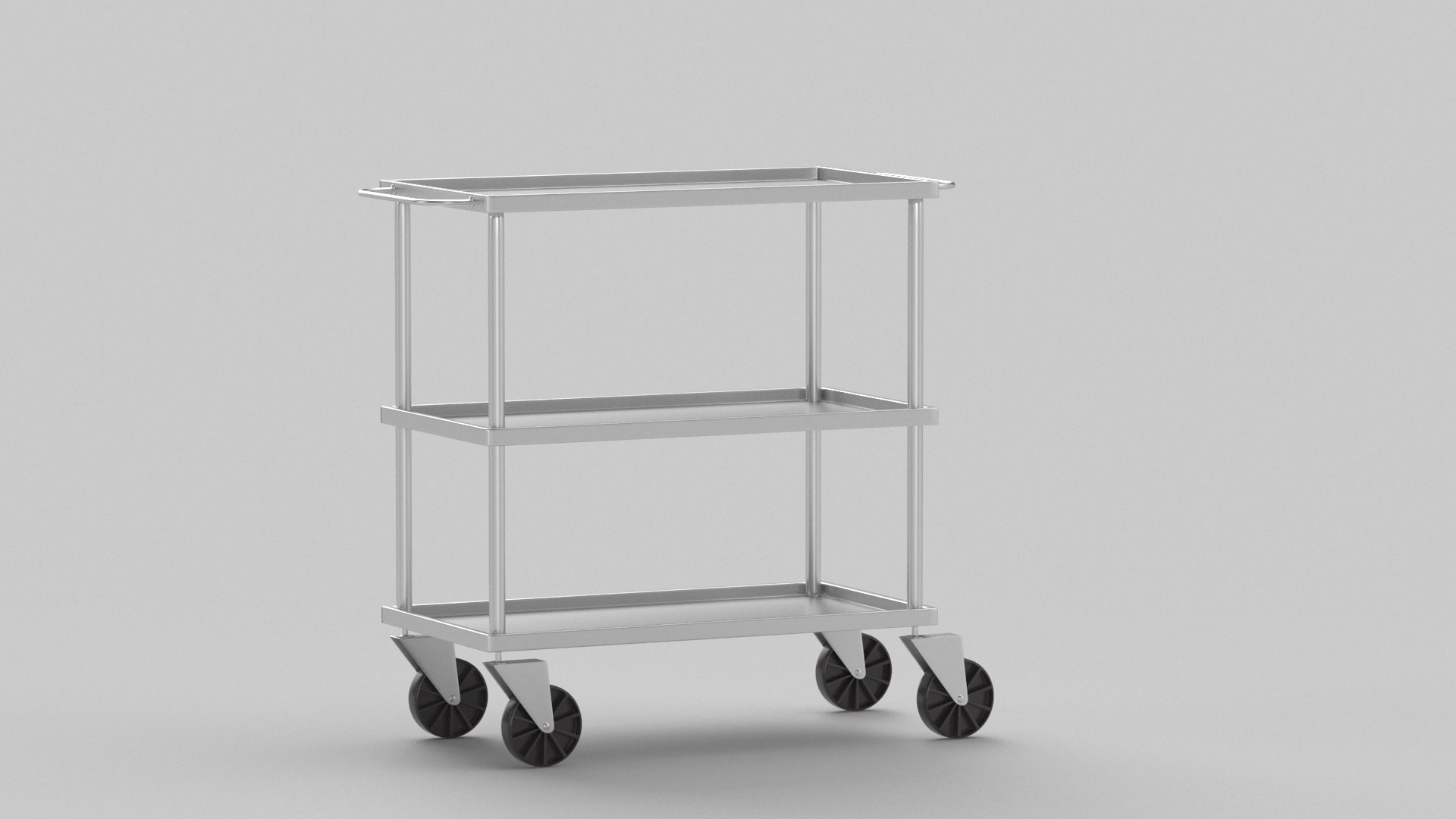 3D Silver Service Trolley - TurboSquid 2214511