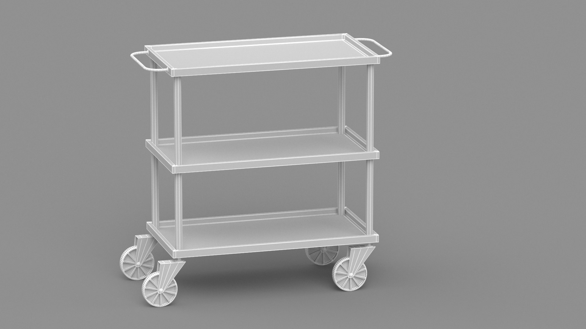 3D Silver Service Trolley - TurboSquid 2214511