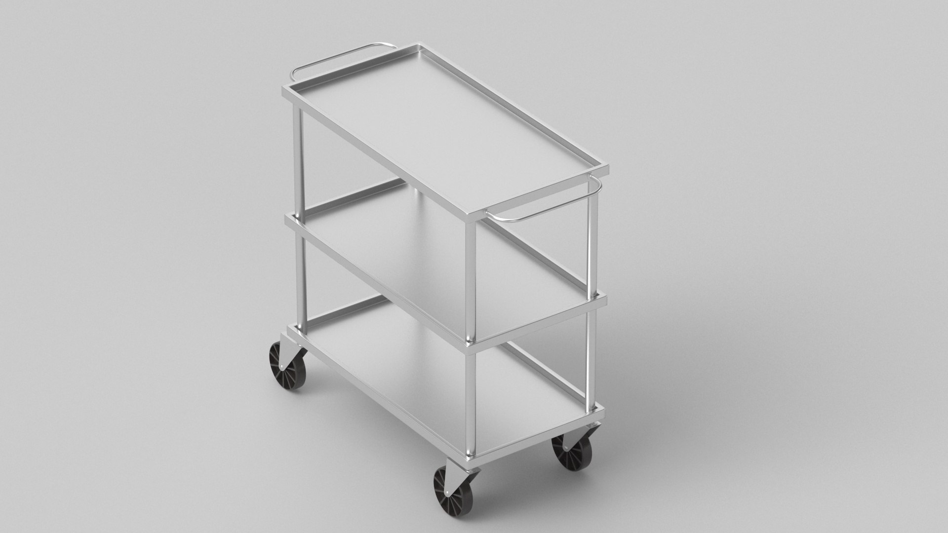 3D Silver Service Trolley - TurboSquid 2214511