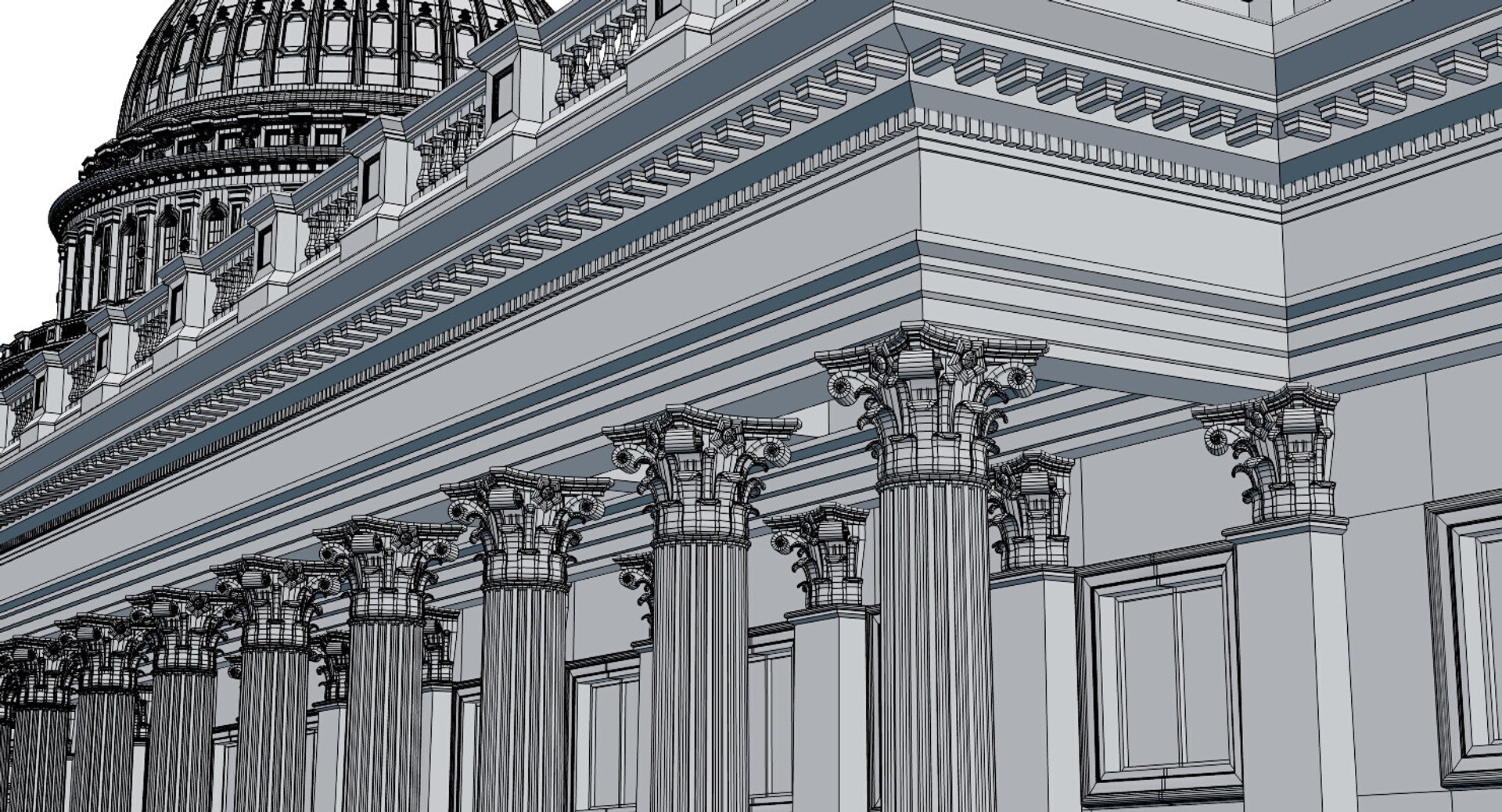 united states capitol building 3d max
