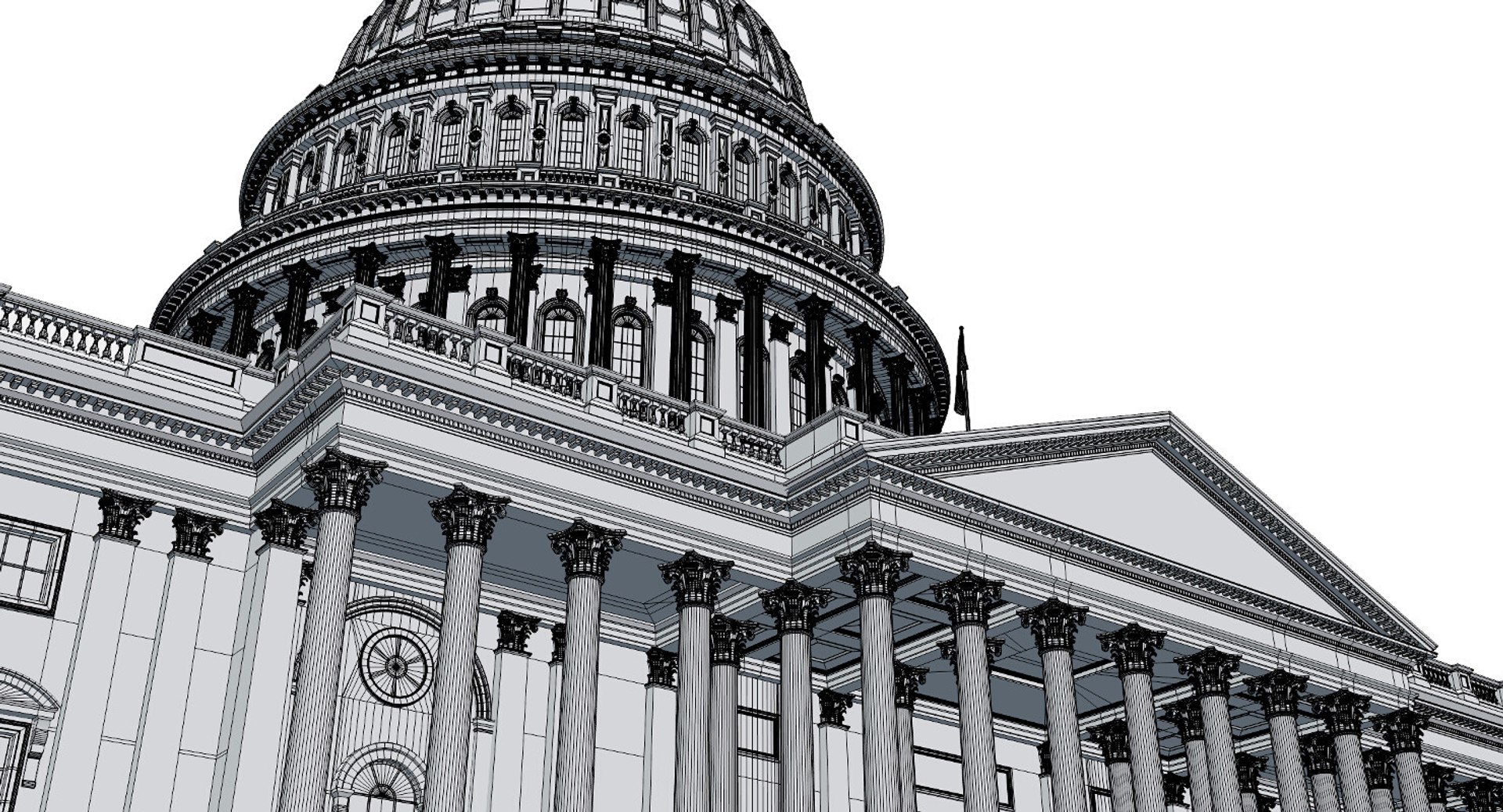 united states capitol building 3d max